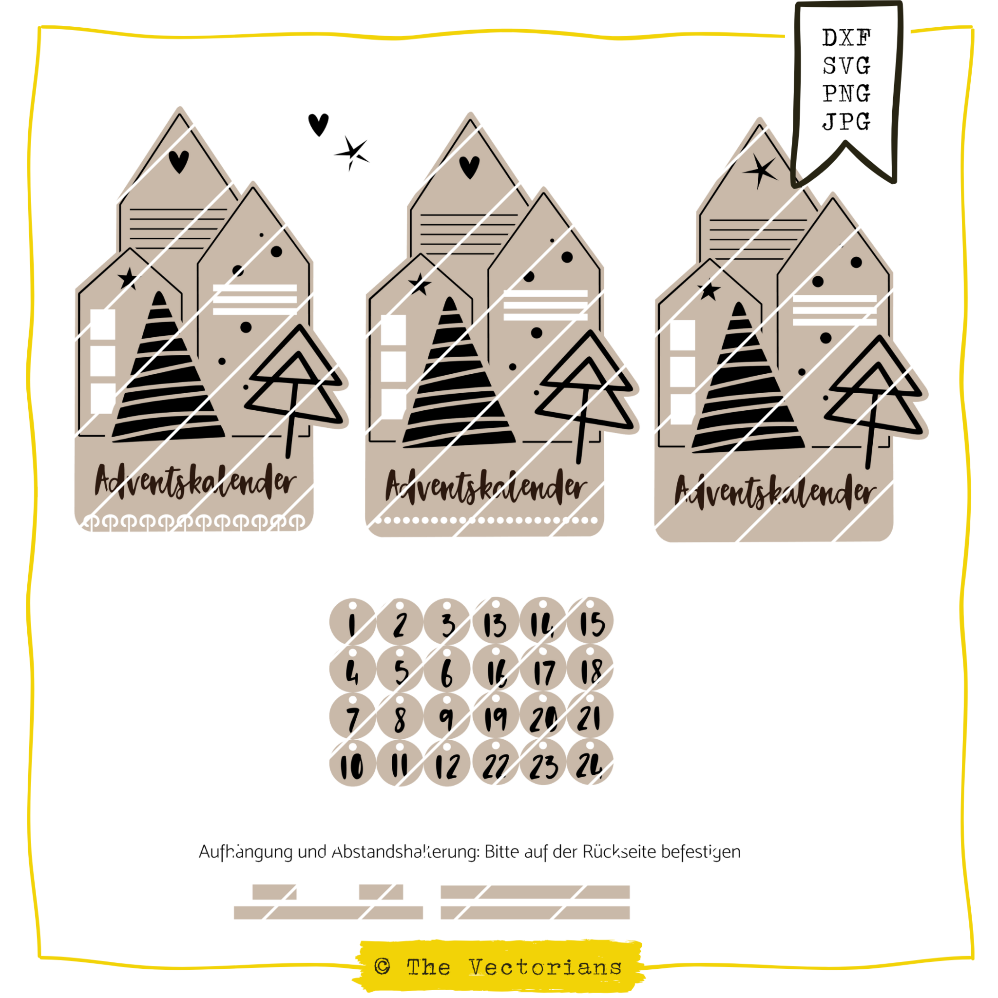 Laserdatei "Adventskalender Häuser" - The Vectorians