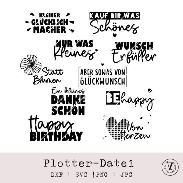 Plotterdatei-Set "DU-Sprüche" - The Vectorians